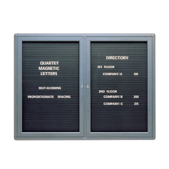 Quartet Radius Design Changeable Letter Directory, 4' x 3', 2 Door ...