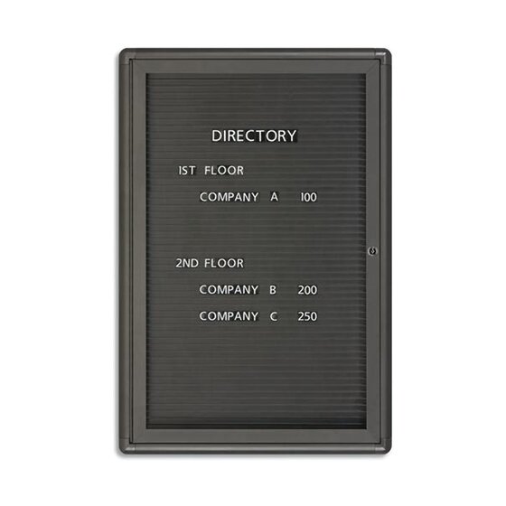 Quartet Radius Design Changeable Letter Directory, 2' x 3', 1 Door ...