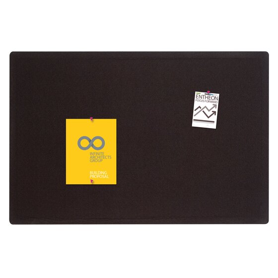 Quartet® Oval Office™ Fabric Bulletin Boards, Black Fabric | Fabric ...