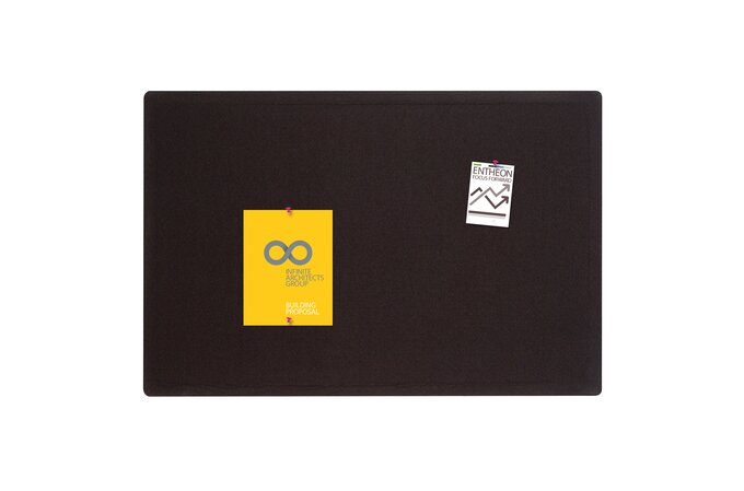 Quartet® Oval Office™ Fabric Bulletin Boards, Black Fabric | Fabric ...