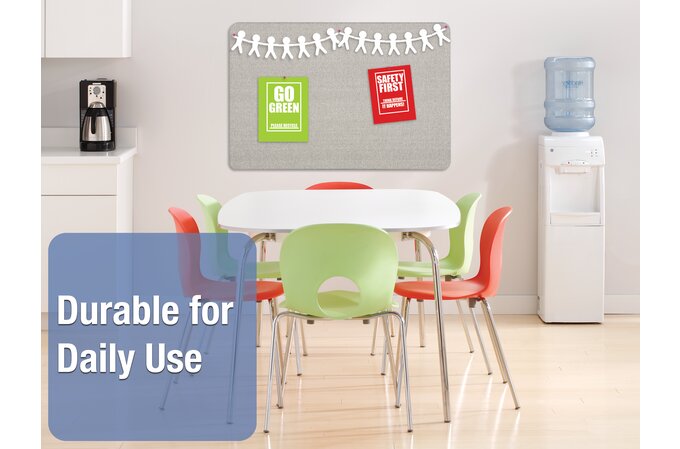Quartet® Oval Office™ Fabric Bulletin Boards, Gray Fabric | Fabric ...