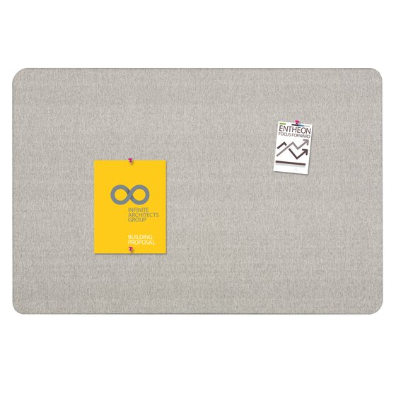 Quartet® Oval Office™ Fabric Bulletin Boards, Gray Fabric | Fabric ...