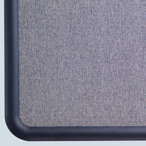 Quartet® Contour® Fabric Bulletin Boards, Blue Fabric with Navy Frame ...
