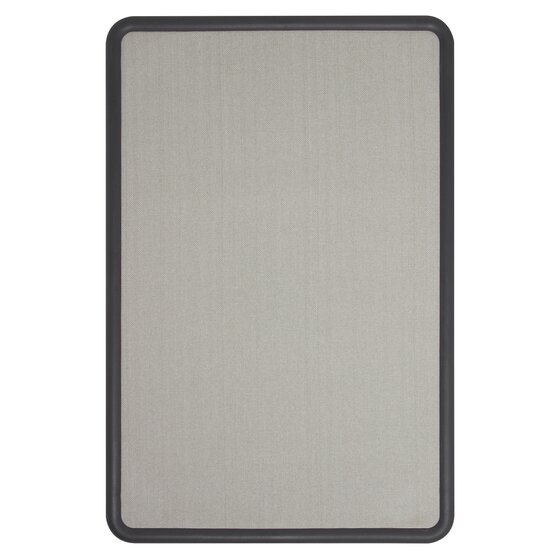 Quartet® Contour® Fabric Bulletin Boards, Gray Fabric with Black Frame ...