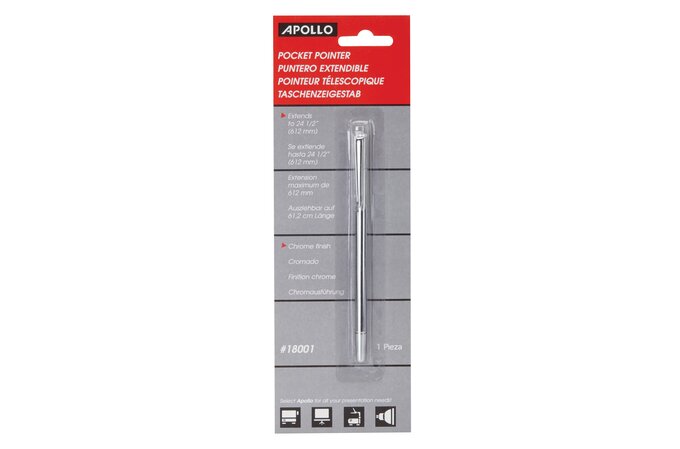 Quartet Chrome Pocket Pointer, Extends to 24 1/2", Chrome Finish ...