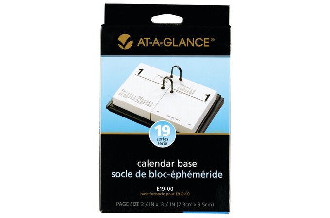 AT-A-GLANCE Loose-Leaf 19 Style Desk Calendar Base, 2 Ring, 3 1/2" x 3 ...
