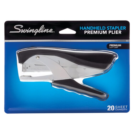 Swingline® Premium Hand Stapler, 20 Sheets, Black | Swingline Heavy ...