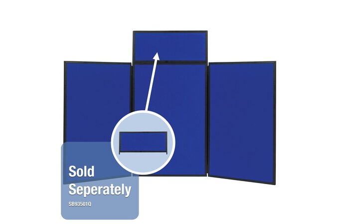 Quartet Show-It! 3-Panel Display System, 72" x 36", Double-sided, Blue ...