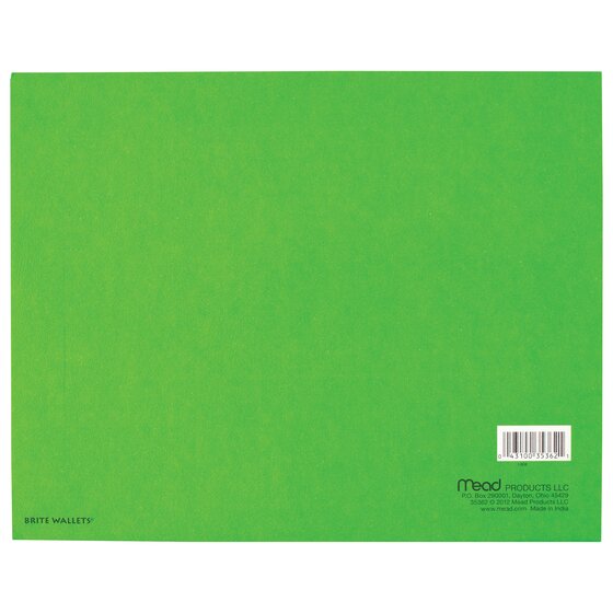 Mead Brite Wallet Letter File, Color Chosen For You | Expanding Files ...