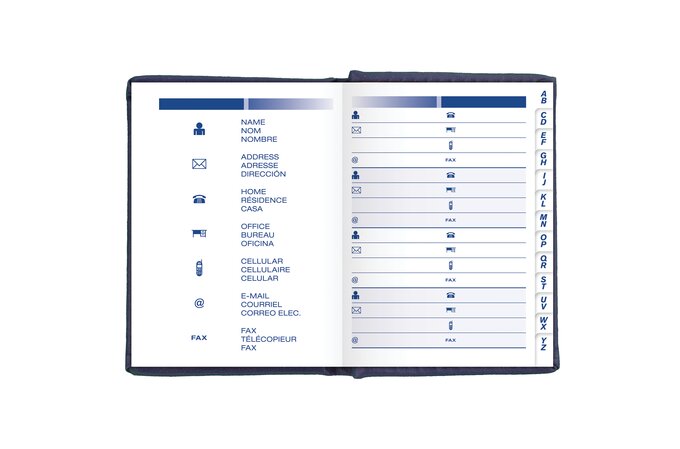 Mead Telephone Address Book, Double-Letter Tabs, 3" x 4", Color Chosen ...