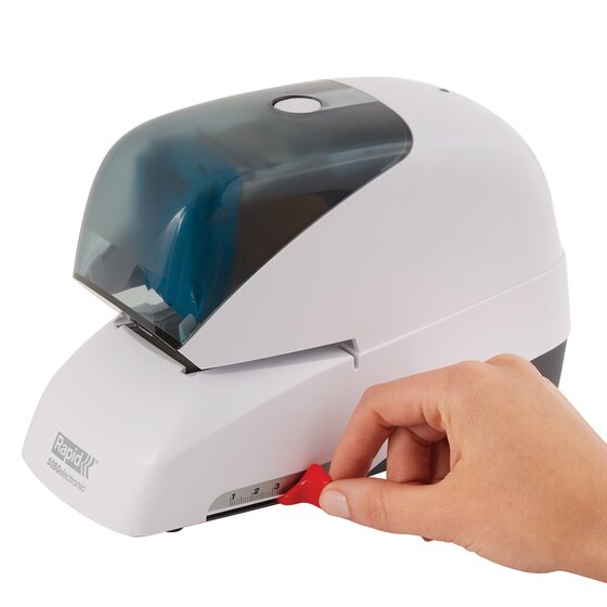 Rapid 5050e Professional Electric Cartridge Stapler 60 Sheets White Swingline Electric Staplers Automatic Staplers Swingline