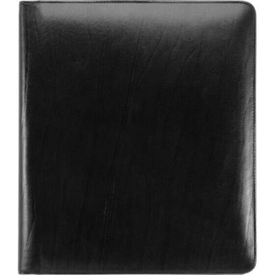 Day-Timer® Western Coach Leather Open Style Planner Cover, Black ...
