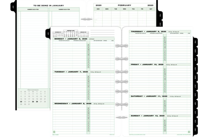 Day-Timer Two Page Per Week Original Planner Refills, 5 1/2 Day-Timer Two Page Per Week Original Planner Refills, 5 1/2
