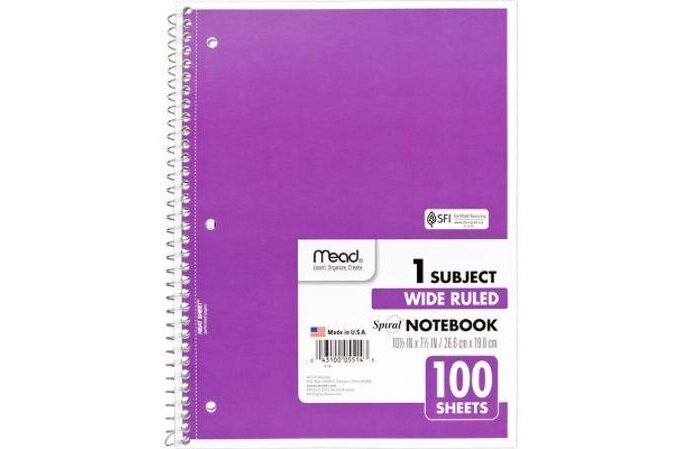 Mead Spiral Notebooks, 1 Subject, Wide Ruled | Wide Ruled Notebooks | Mead