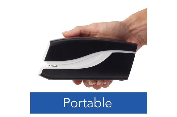 Swingline® Breeze Automatic Stapler, Battery Powered, 20 Sheets, Black ...