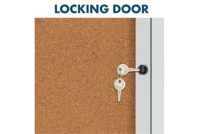 Quartet Classic Style Enclosed Cork Bulletin Boards for Indoor Use ...