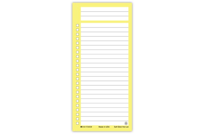 Day-Timer® Self-Stick Hot List, 2 1/4" x 4 7/8" | Sticky Notes | Day-Timer