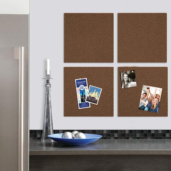 Quartet Dark Cork Tiles, 12" x 12", Frameless, Modular, 4 Pack | Cork ...