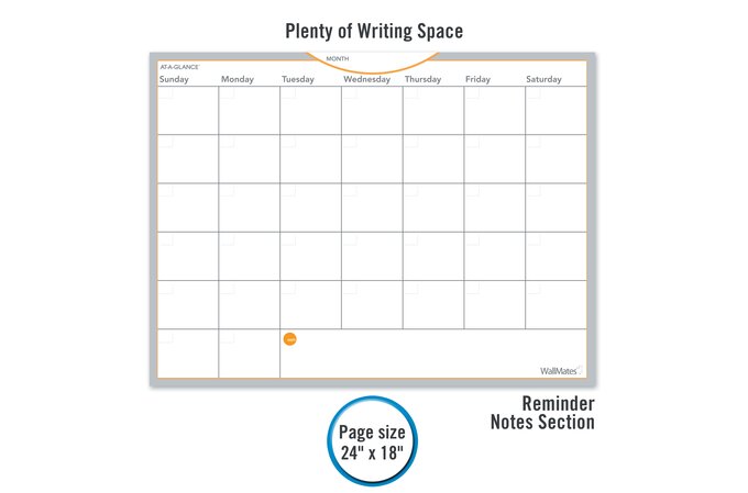 AT-A-GLANCE Undated WallMates Self-Adhesive Dry-Erase Monthly Planning ...
