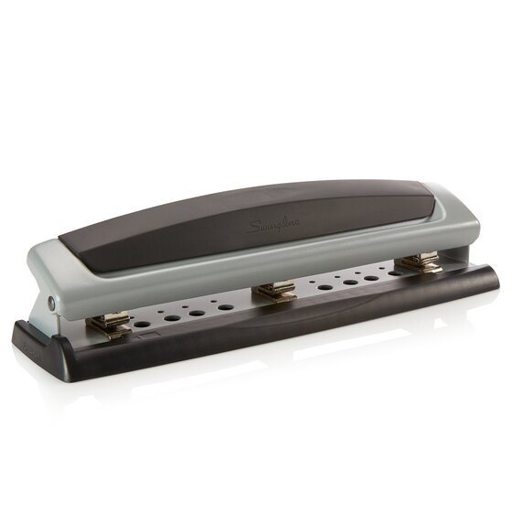 Swingline® Precision Pro® Desktop Punch, 2-3 Holes, Adjustable Centers ...