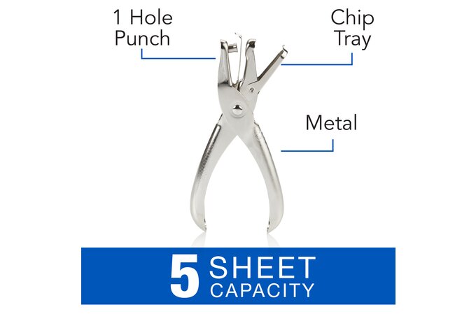 Swingline® 1-Hole Punch, 1/4" Holes, 5 Sheets | Swingline Heavy Duty ...
