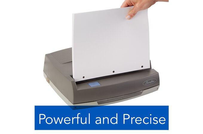 Swingline 350MD Medium Duty Electric Punch, 3 Holes, 8 1/2" Centers, 50 ...