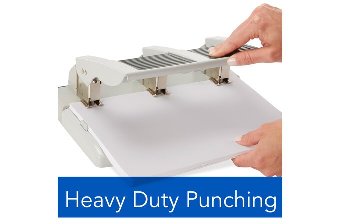 Swingline Antimicrobial High Capacity Heavy Duty Punch, 3 Holes, 75 ...