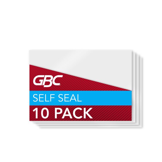 GBC Self Sealing Laminating Pouches, ID Badge Size, Horizontal, 8 Mil ...