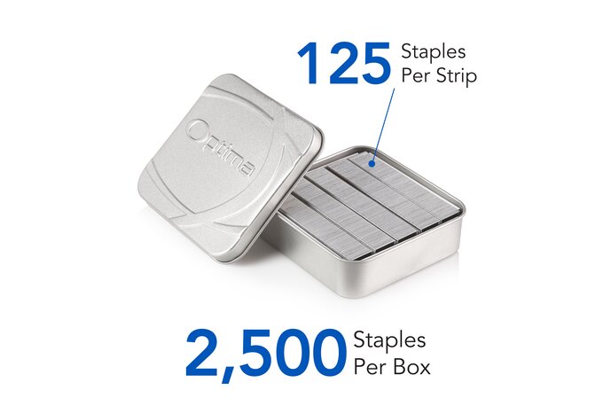 Swingline Optima High Capacity Staples, 3/8" Leg Length, 125 Per Strip ...