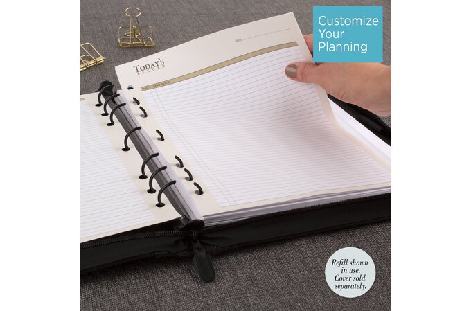 AT-A-GLANCE Undated Daily Planner Refill, Loose-Leaf, Folio Size, 8 1/2 ...