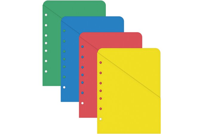 AT-A-GLANCE File Pockets, 7 Ring, Desk Size, 5 1/2" x 8 1/2", 4 Pack ...