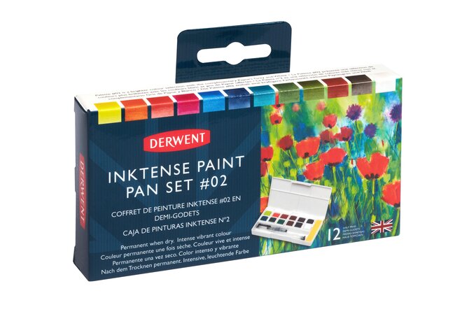 Derwent Inktense Paint Pan Palettes | Paints | Derwent