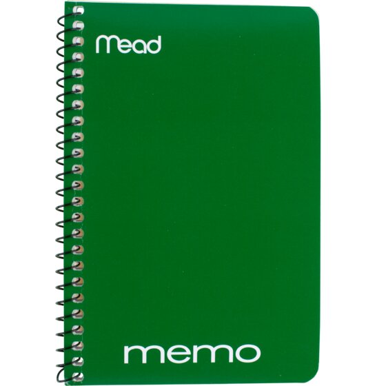 Mead Sidebound Memo Book, College Ruled, 40 Sheets, 4" x 6", Color ...