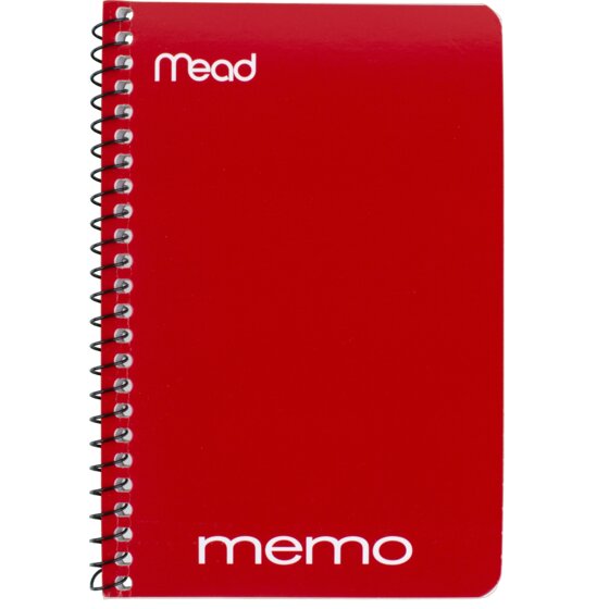 Mead Sidebound Memo Book, College Ruled, 40 Sheets, 4" x 6", Color ...