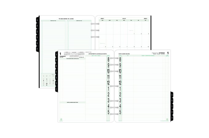 Day-Timer Two Page Per Day Original Planner Refills, 8 1/2" x 11 ...