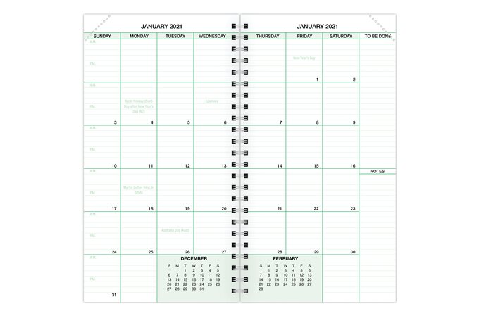 Day-Timer 24 Hour Two Page Per Day Planner Refills, 3 1/2" x 6 1/2 ...