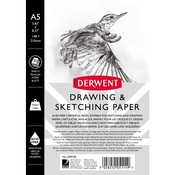 Derwent UK - Paper - A5 Sketch Pad Portrait