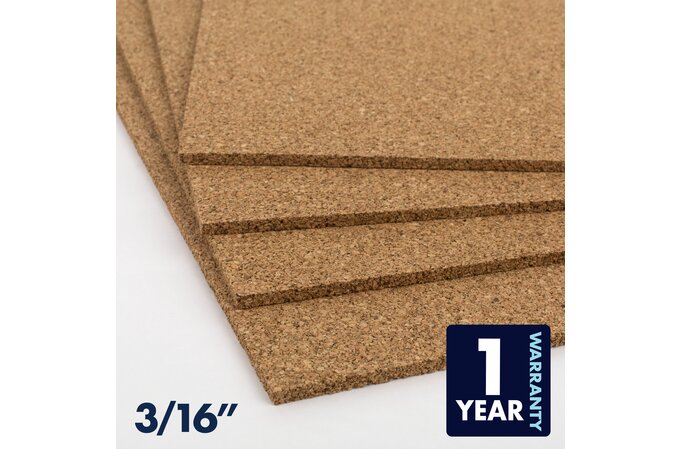 Quartet Natural Cork Tiles, 12" x 12", Frameless, Modular, 4 Pack ...