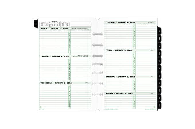 Day-Timer Two Page Per Week Original Planner Refills, 5 1/2" x 8 1/2 ...