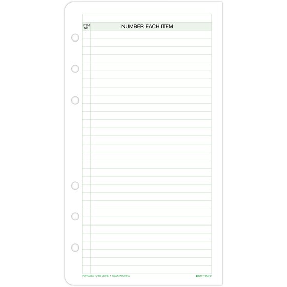Day-Timer Undated To Be Done Pads, Loose-Leaf, Portable Size, 3 3/4" x ...