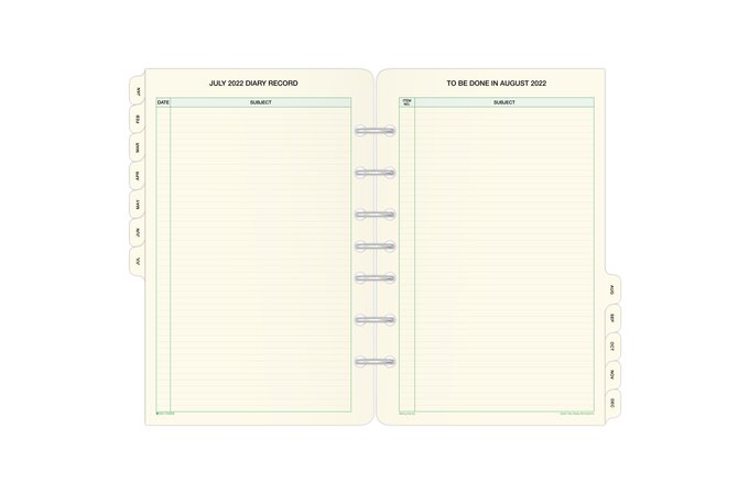 Day-Timer Two Page Per Month Tabbed Calendars, 5 1/2" x 8 1/2 ...