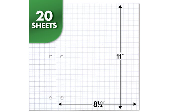 Mead Q4 Paper Tablet, Graph Ruled, 20 Sheets, 11" x 8 1/2" | Filler ...