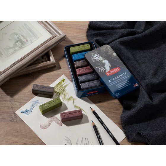 Derwent XL Graphite Blocks, Set of 6 | Blocks | Derwent