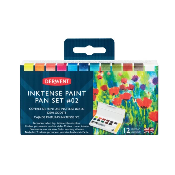 Derwent Inktense Paint Pan Palettes | Paints | Derwent