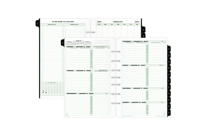 Day Timer Two Page Per Week Original Loose-Leaf Planner Refills, 5 1/2 ...