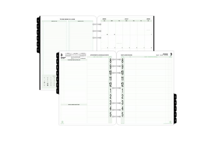 Day-Timer Two Page Per Day Original Planner Refills, Loose-Leaf, Folio ...
