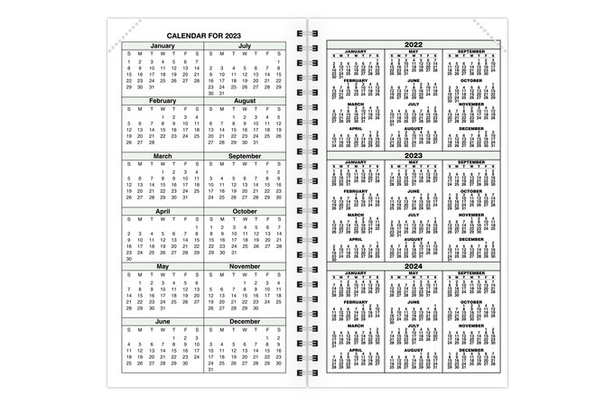 Day-Timer 24 Hour Two Page Per Day Planner Refills, Wirebound, Pocket ...