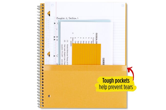 Five Star® Wireound Notebook Plus Study App, 3 Subject, College Ruled ...