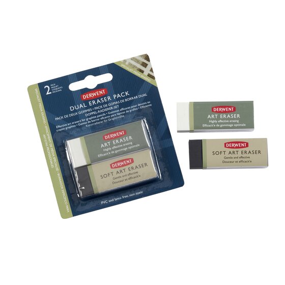 Erasers | Dual Eraser Pack | Derwent UK