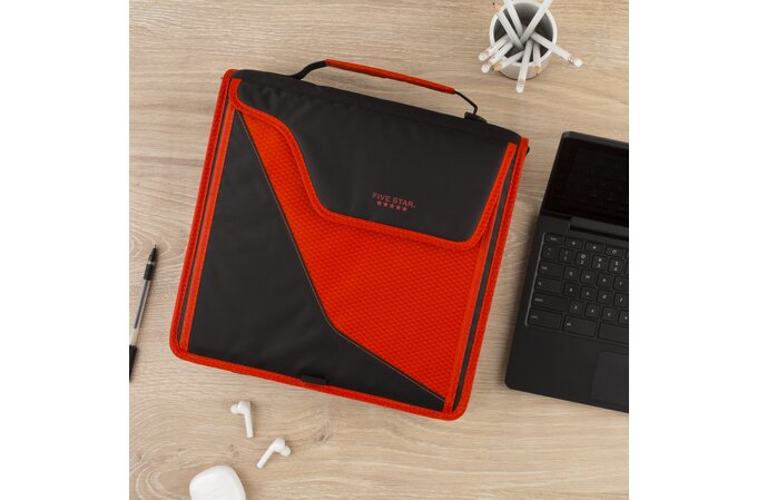 Five Star® 3" Sewn Zipper Binder Plus Removable Padded Case, 850 Sheet ...